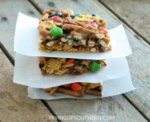 Snack Mix Squares | Serving Up Southern