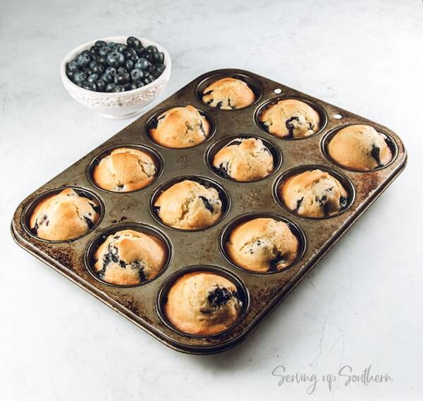 Blueberry Muffin Recipe | Serving Up Southern