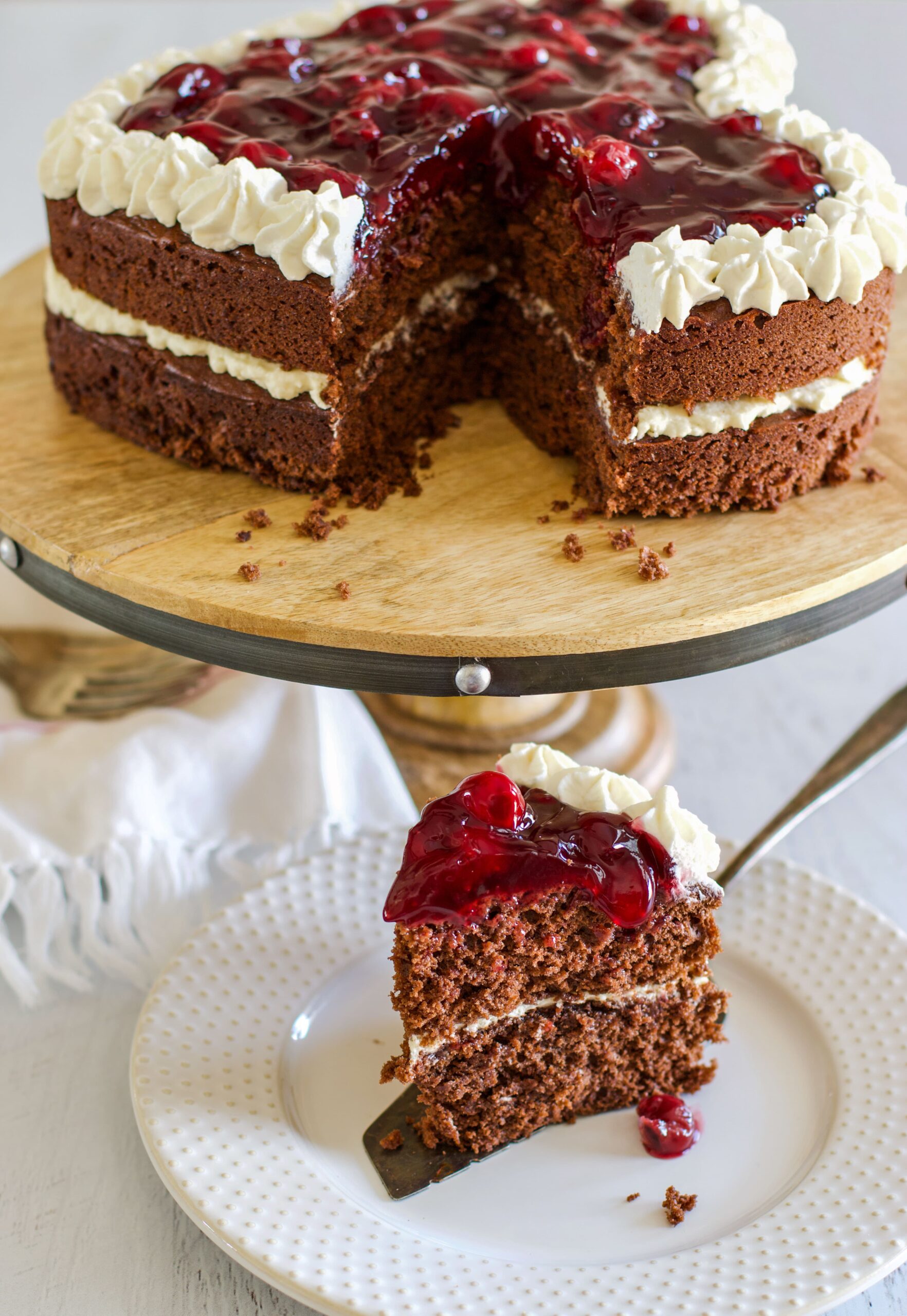 Chocolate Cherry Cake Torte | How to Make It From Scratch